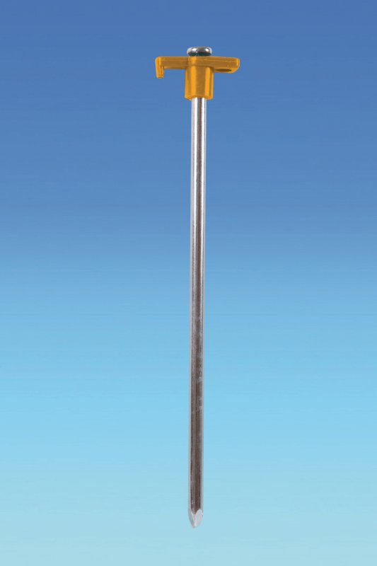 100 x Rock Peg With High-Viz Plastic Hook - 25cm : Pennine Leisure Supplies