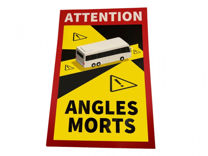 Angles Mort Motorhome Sticker - 3pcs : Pennine Leisure Supplies