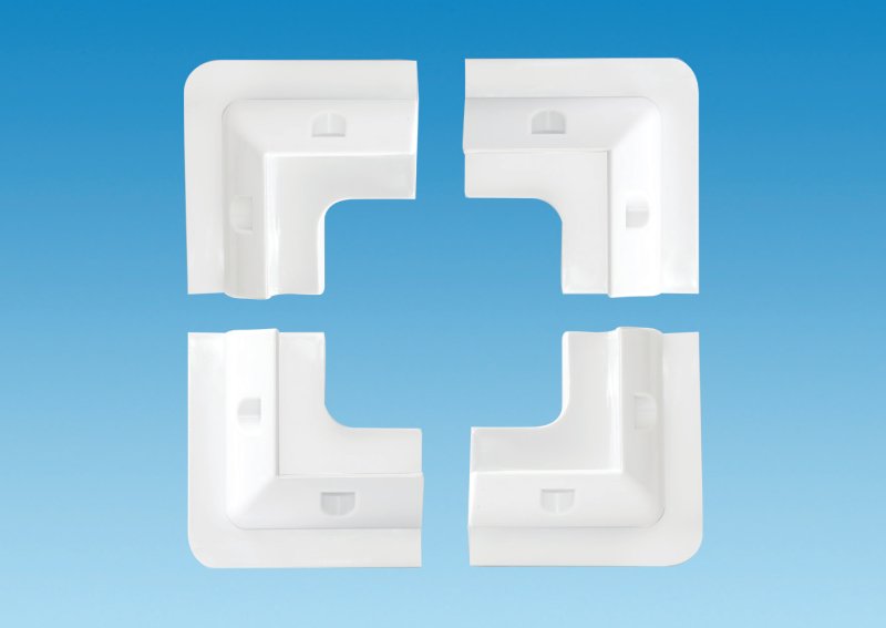Plastic Corner Mounts - WHITE ( Set of 4 ) : Pennine Leisure Supplies