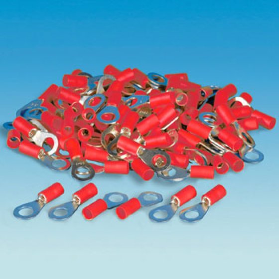 Red 4mm Ring Terminal : Pennine Leisure Supplies