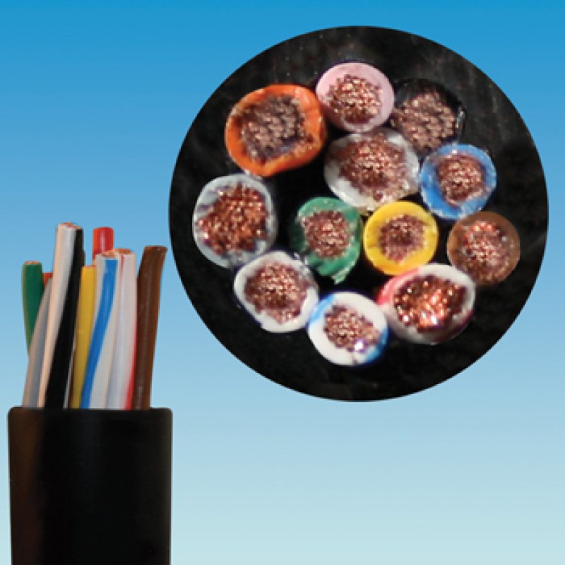 Black 12 Core Cable (7x1.5mm, 5x2.5mm) - 50 Mtrs : Pennine Leisure Supplies