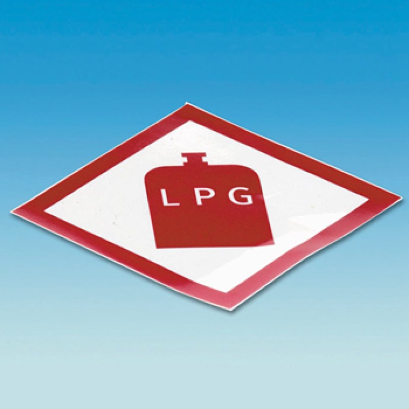 Self Adhesive LPG Sticker : Pennine Leisure Supplies